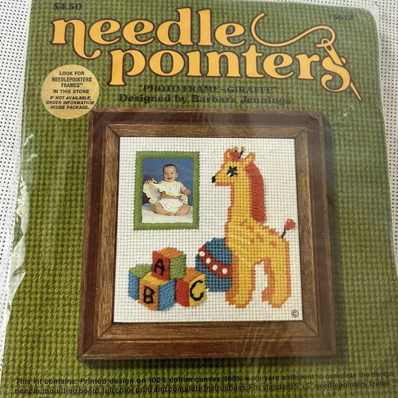sunset brand | Toys | Vintage Needle Pointers Photo Frame Giraffe ...